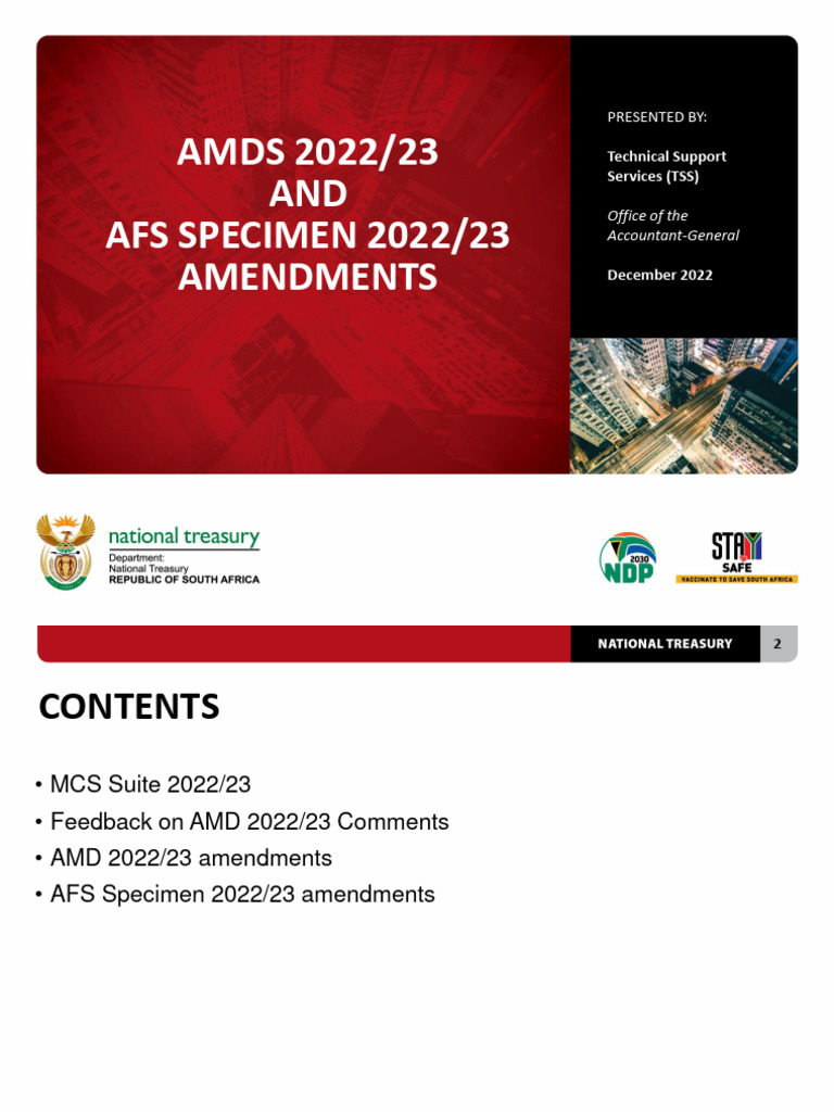 AMD 2022-23 Amendments Published Sep 2022 Presentation To CFO and PAG 7 Dec 2022 | PDF ...