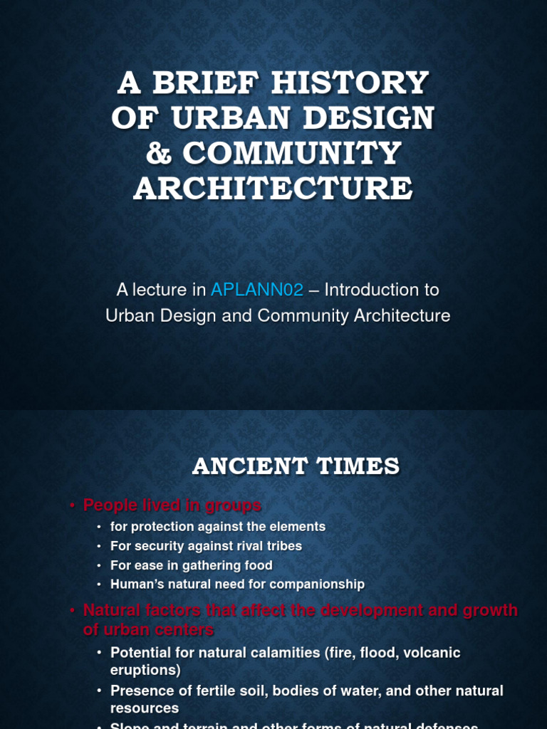 Brief History of Urban Design and Community Architecture | PDF | Roman ...