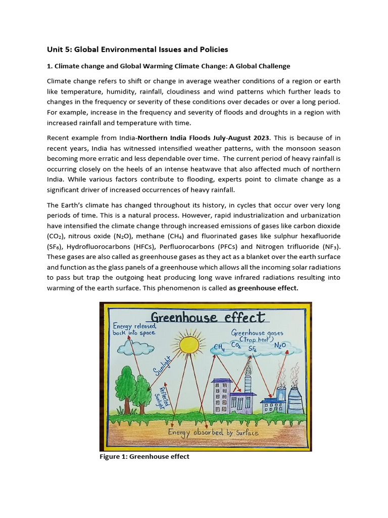 Unit 5 - Global Environmental Issues and Polices - 231127 - 213526 | PDF | Greenhouse Gas ...