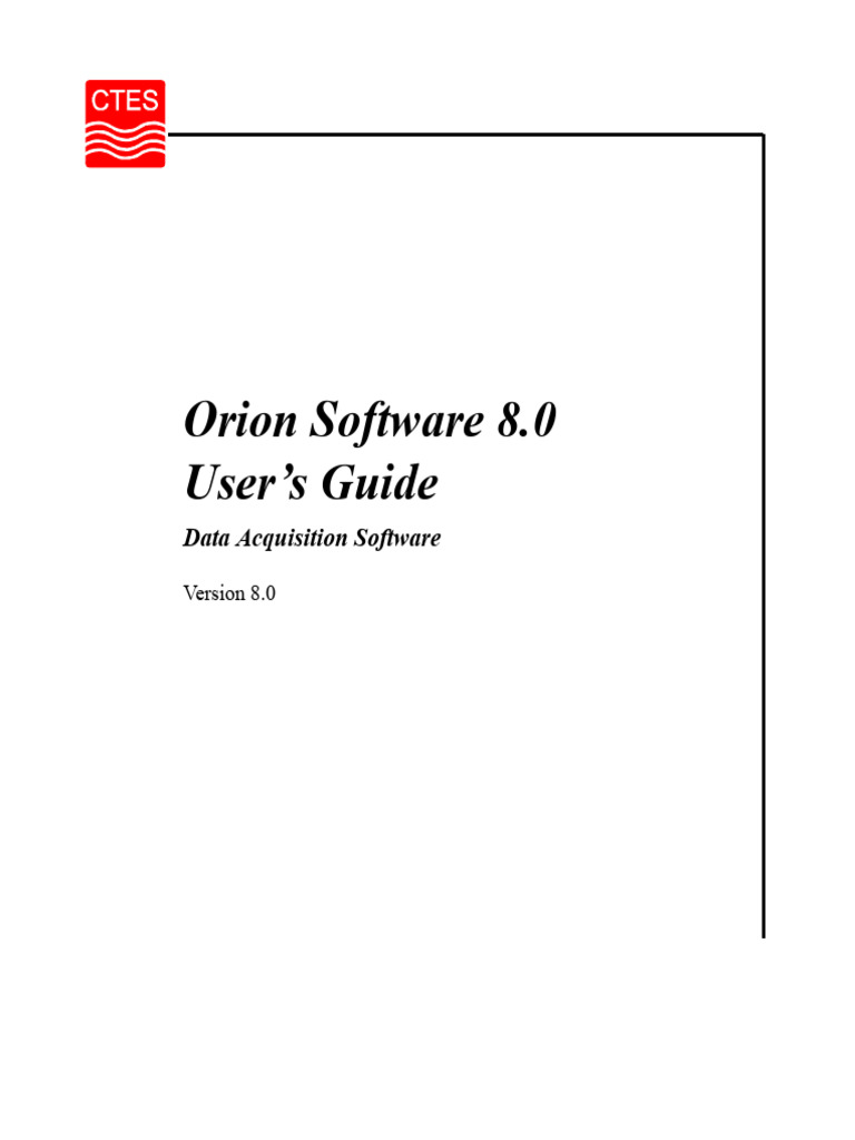 Orion Users Guide v8.0 | PDF | Windows Registry | Installation (Computer Programs)