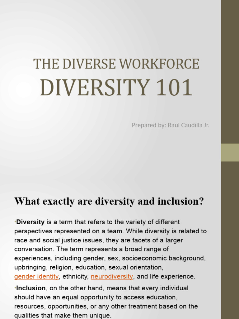 The Diverse Workforce | PDF | Diversity (Business) | Employee Retention