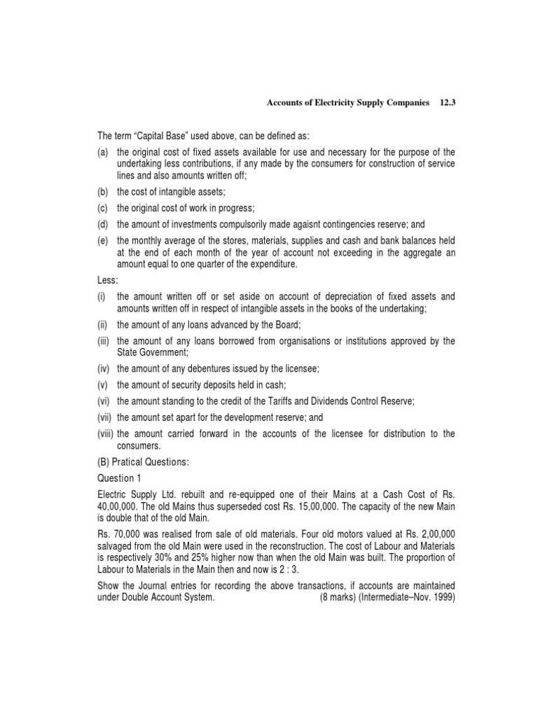 Accounting For Electricity Companies | PDF | Credit (Finance) | Banks