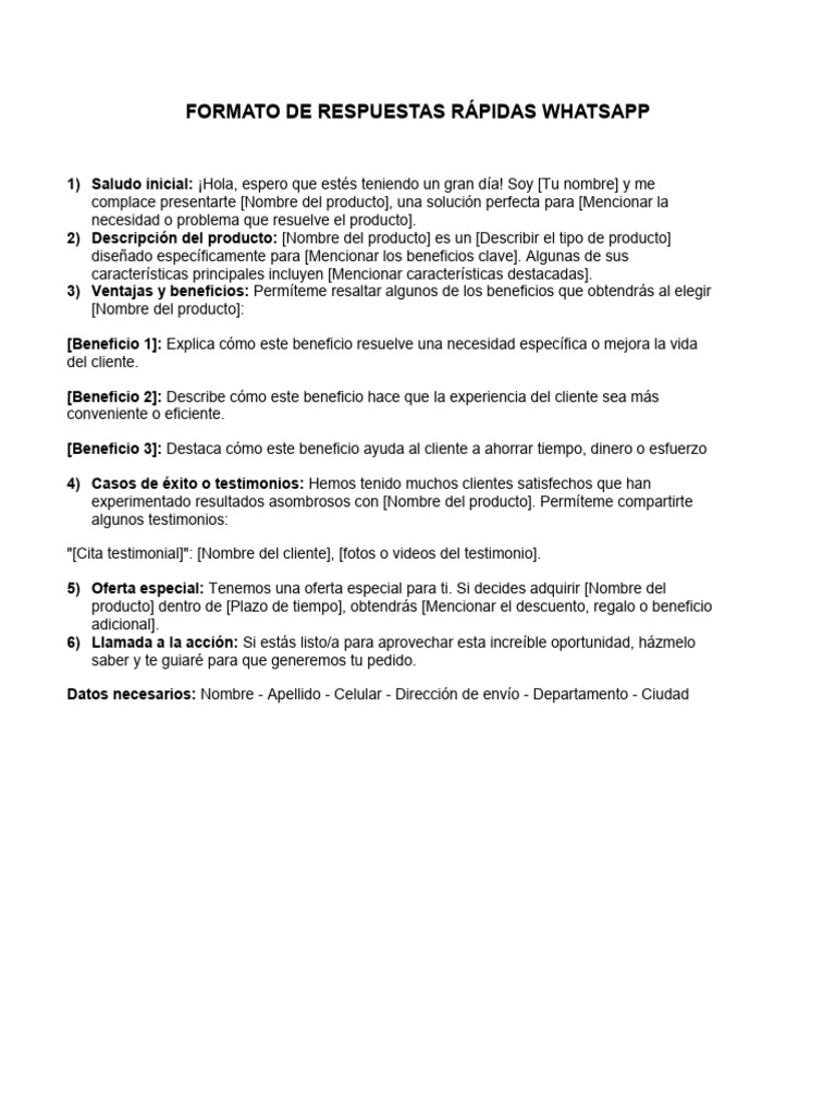 Format Ode Respuestas Rapid As What Sapp | PDF