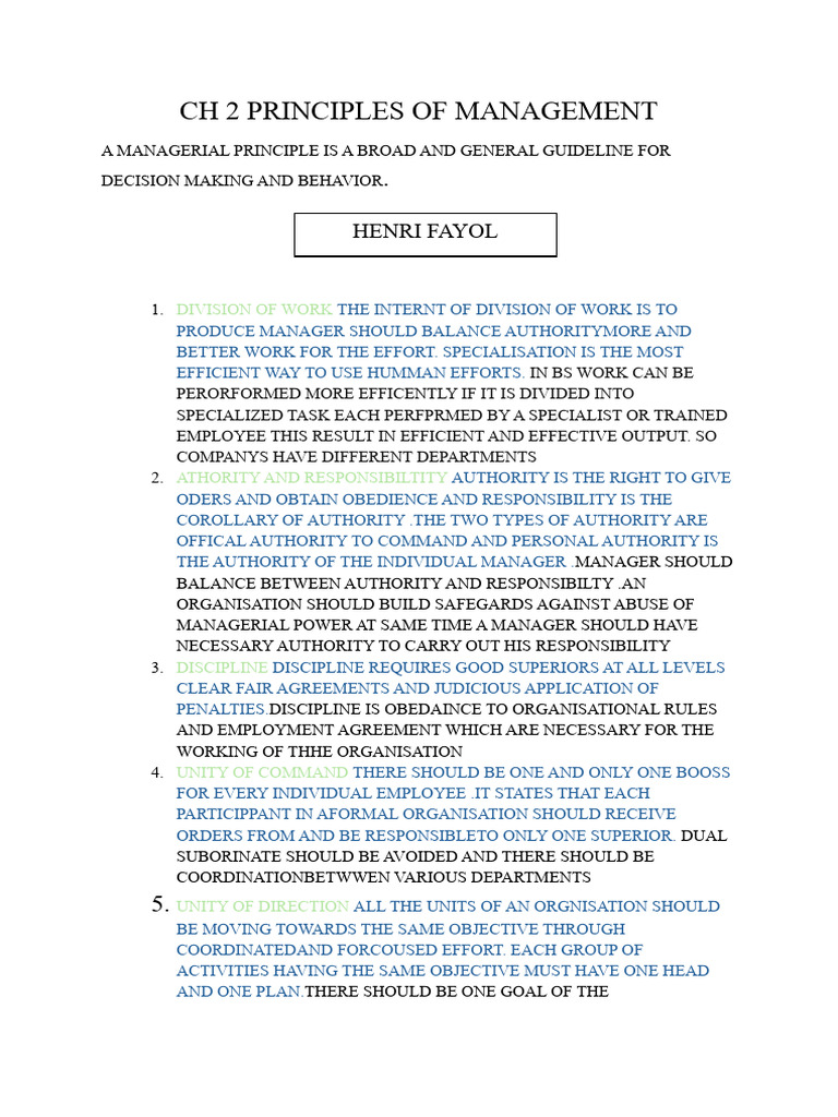 Principles of Management Overview | PDF | Disciplines | Employment