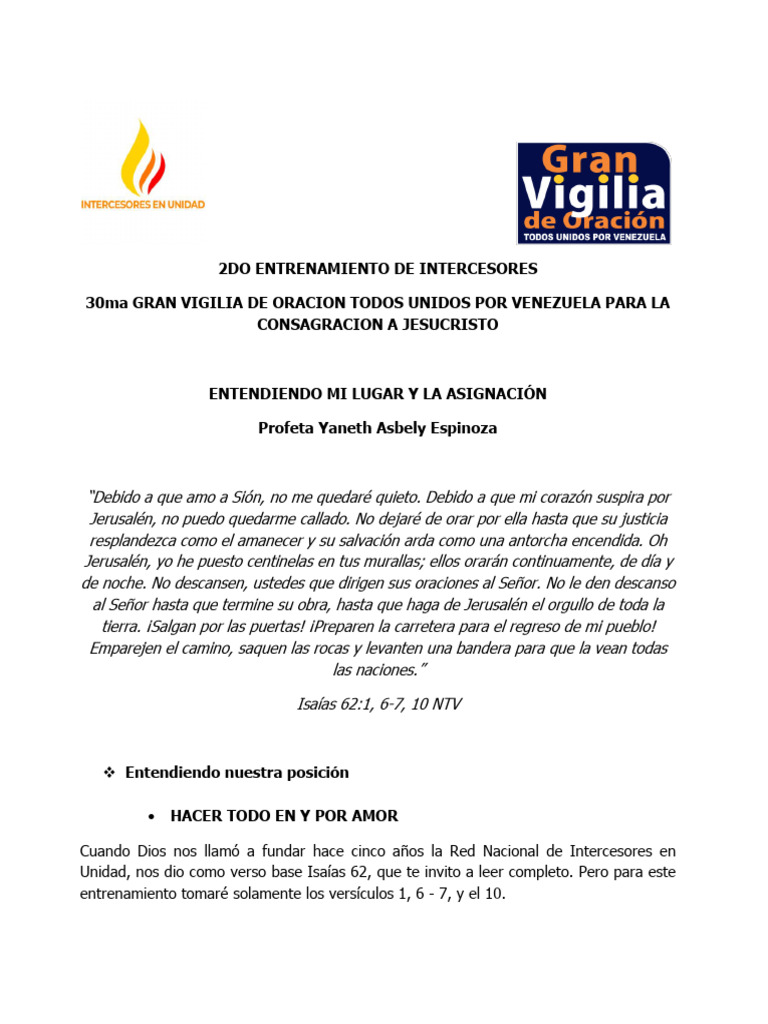 GUIA 2DO ENTRENAMIENTO INTERCESORES | PDF | Oración | Amor