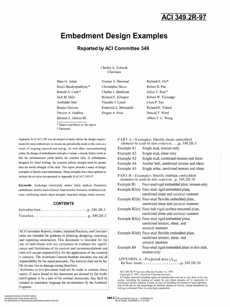 Aci 349.2R-97 | PDF | Strength Of Materials | Ultimate Tensile Strength