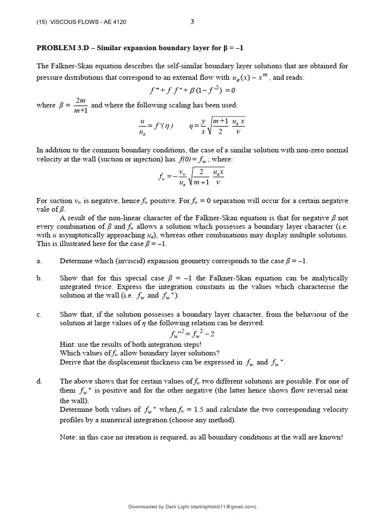 Viscoous Flows 3d and 7d | PDF | Boundary Layer | Navier–Stokes Equations
