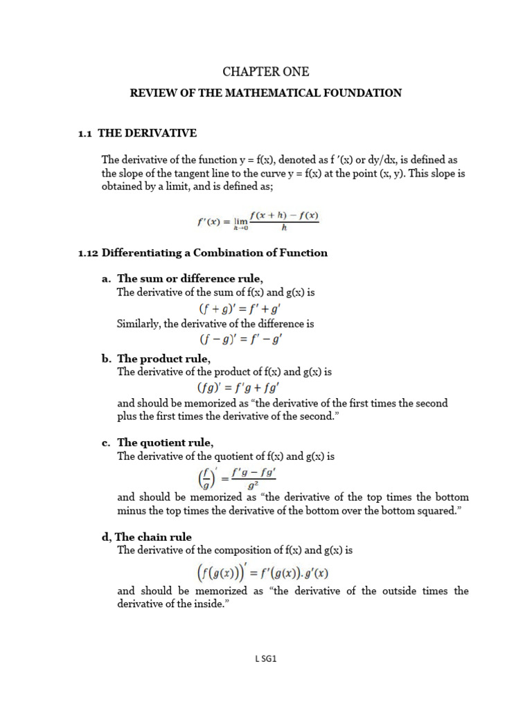 Chapter 1 Numericals | Download Free PDF | Trigonometric Functions | Derivative