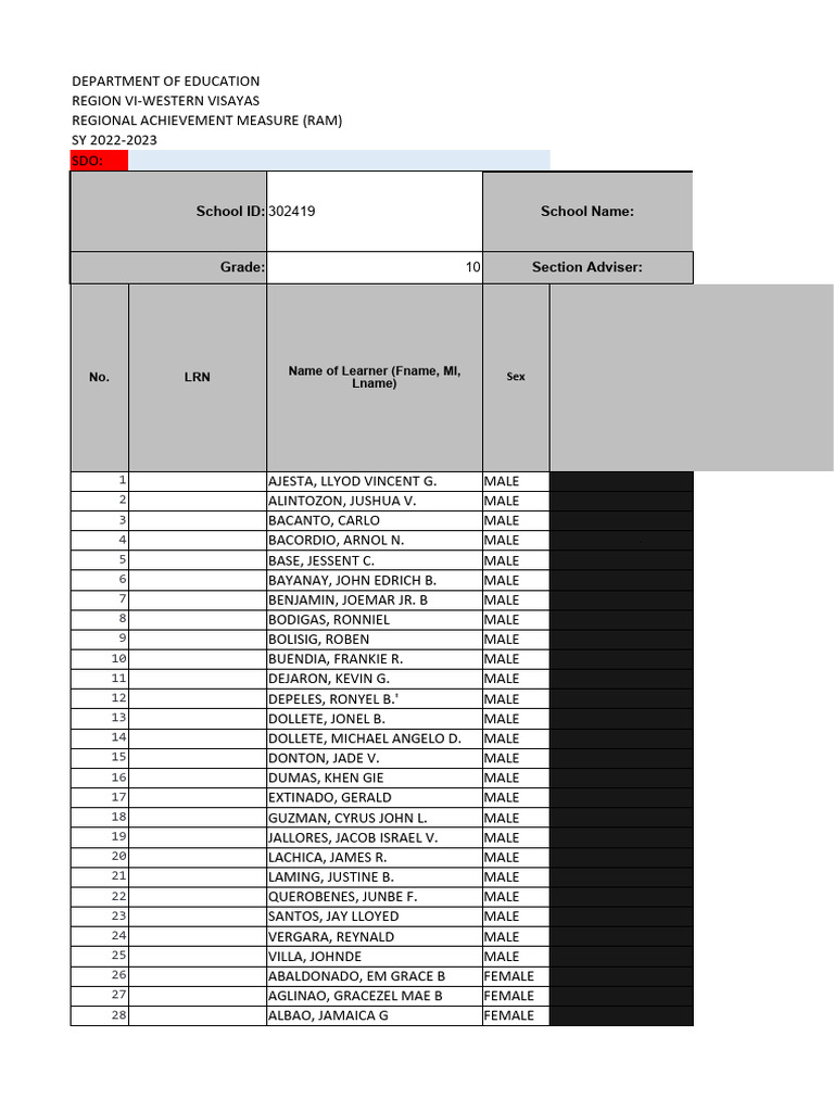 Class Scoresheet JHS V2 6 | PDF