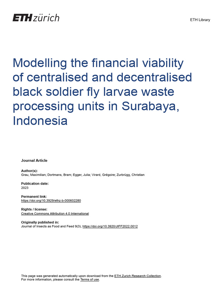 BSF Financial Viability Report | PDF | Net Present Value | Waste