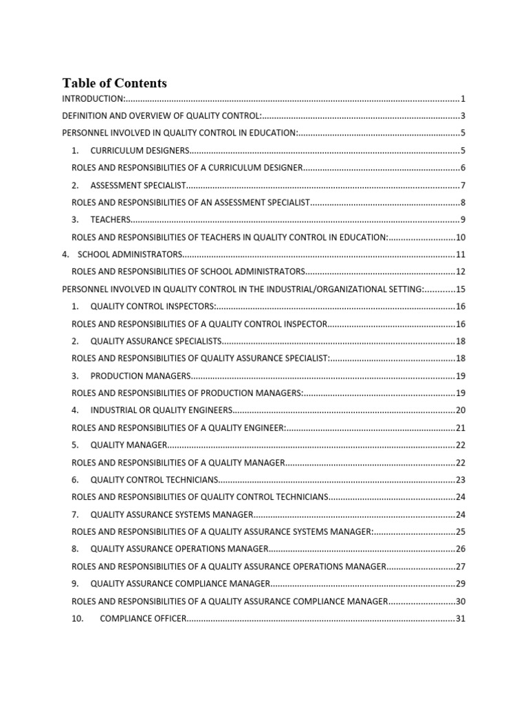 Quality Control in Education and Industry | PDF | Educational ...