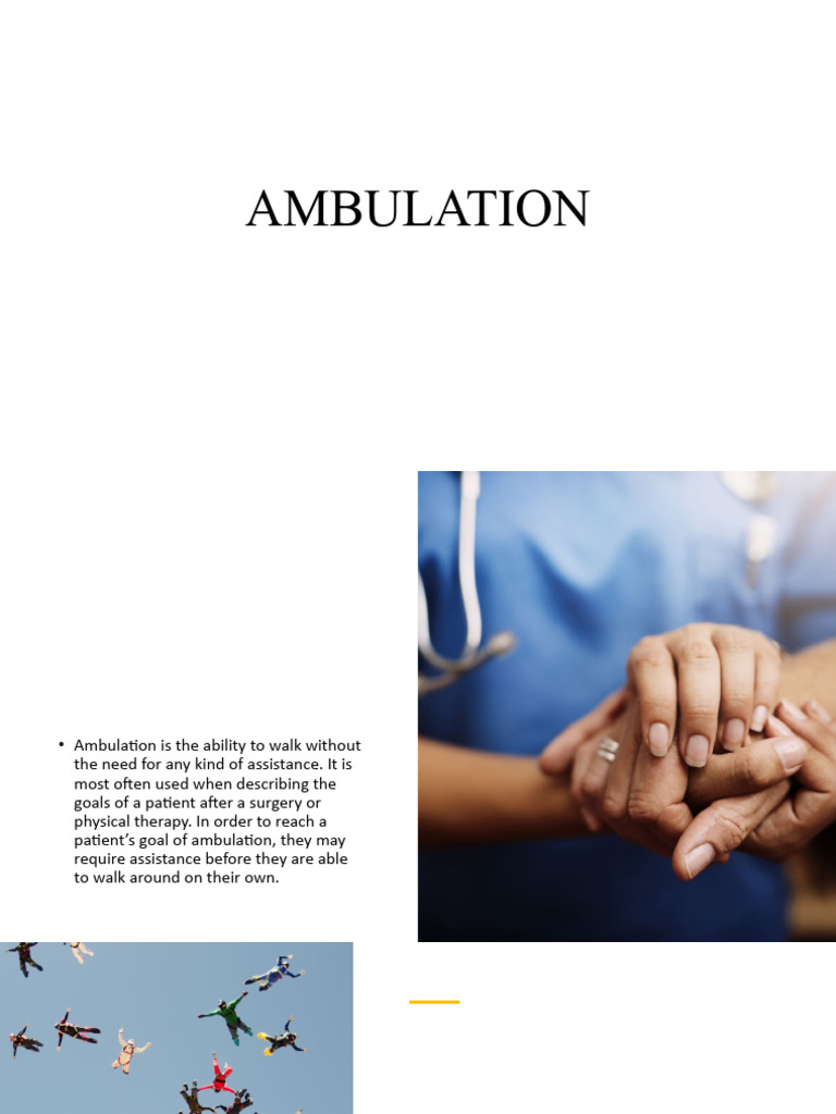 AMBULATION | PDF | Wellness