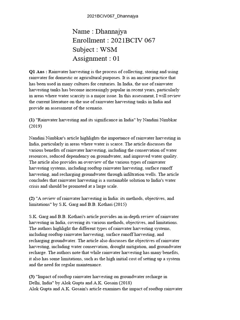 Assign 1 | PDF | Alkalinity | Ammonia