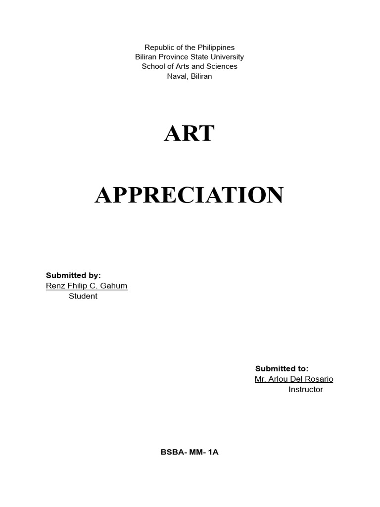 Art Appreciation | Download Free PDF | Composition (Visual Arts ...