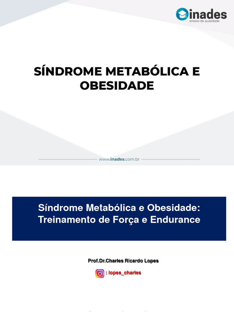 Charles Lopes - Síndrome Metabólica | PDF | Obesidade | Síndrome metabólica