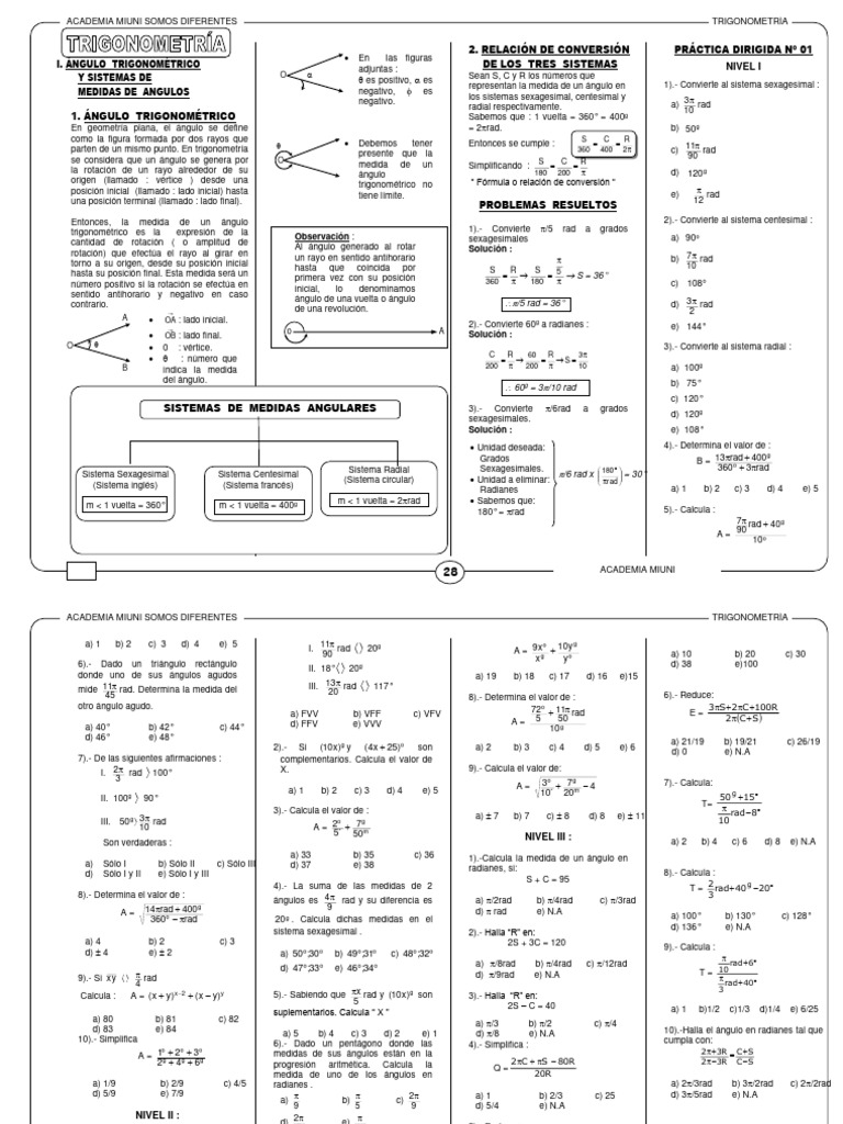Sintema Angular | PDF | Ángulo | Geometria clasica