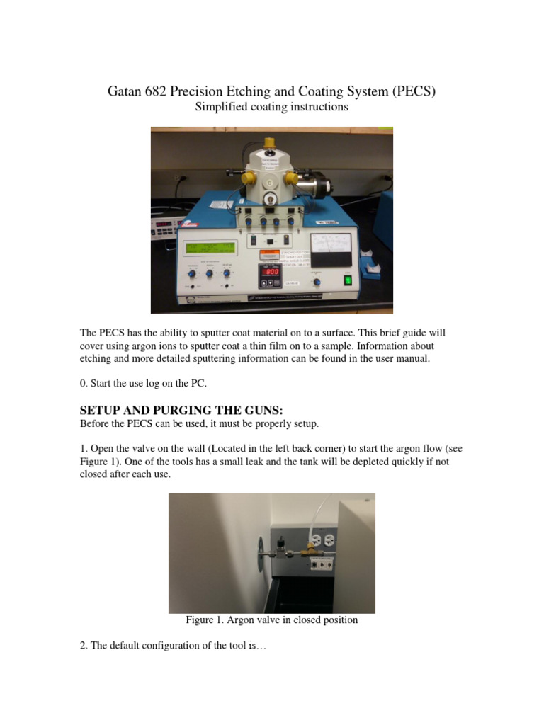 Gatan 682 PECS Coating Instructions | PDF | Sputtering | Applied And ...
