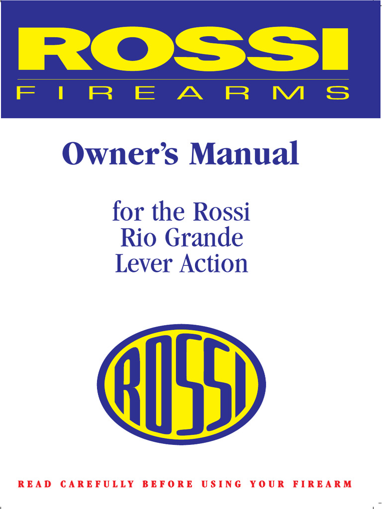 COD 09103063 MANUAL RIO GRAND.. - Rossi Firearms | PDF | Cartridge ...