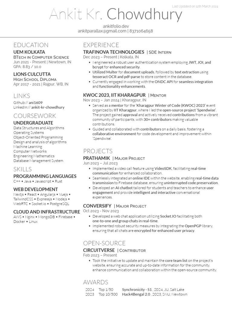 Ankit KR Chowdhury | PDF | Computer Programming | Databases