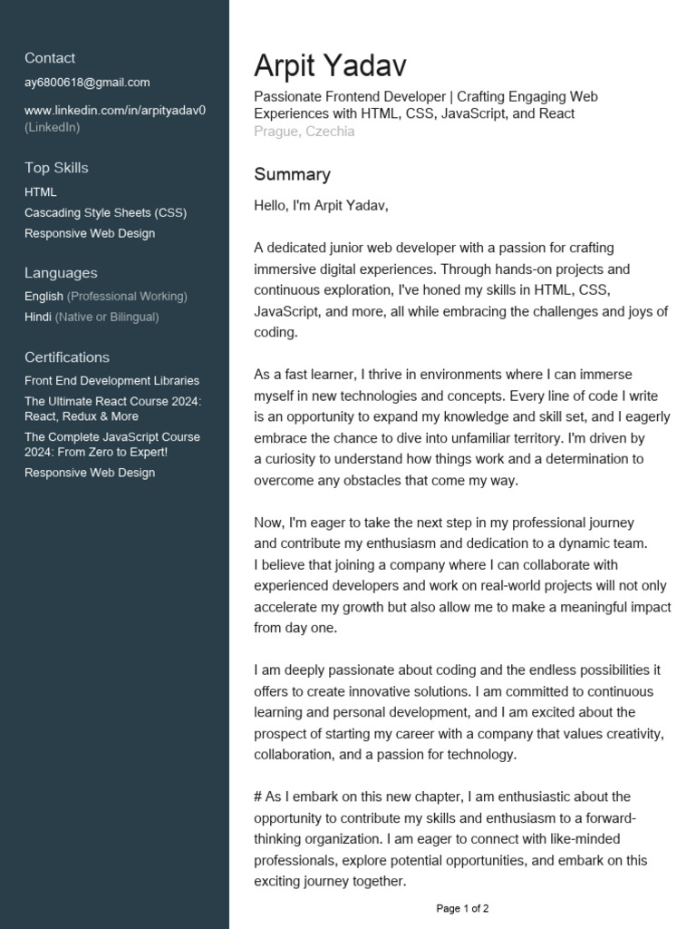 Profile | PDF | Web Design | World Wide Web