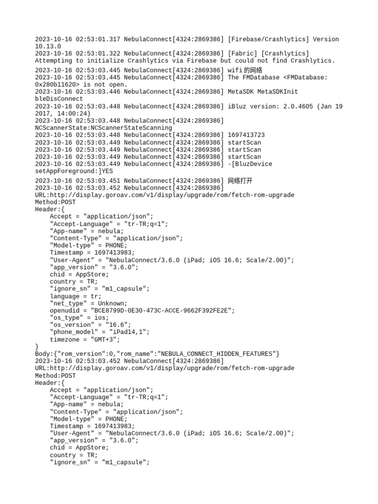 Log 2023 10 16 02 53 01 | PDF | Mobile Computers | Mobile Software
