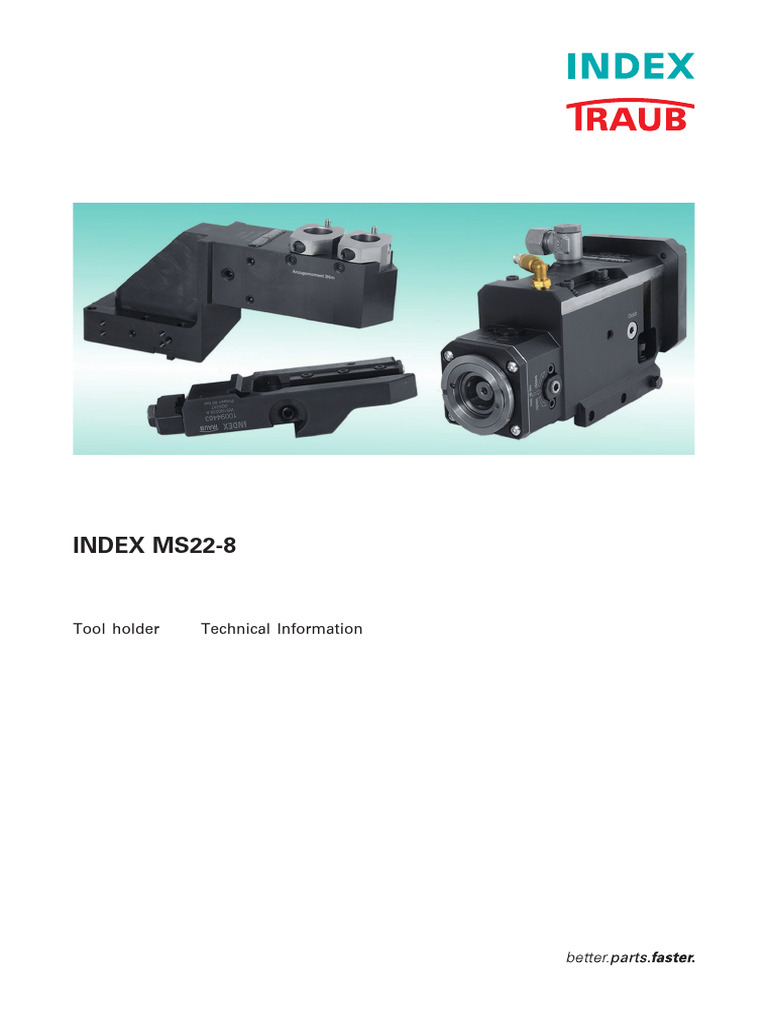 Tool Holder Technical Information and Working Area of INDEX MS22 8 | PDF | Lubricant ...