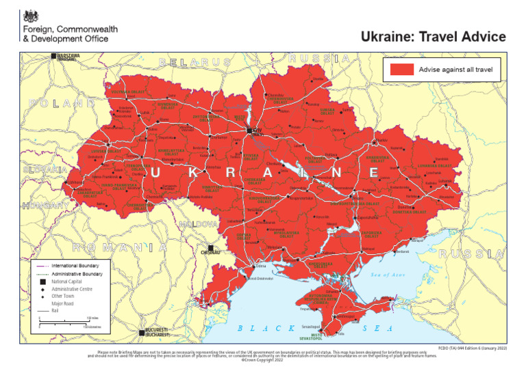 FCDO Travel Advice: Ukraine 2025 | PDF