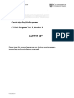 Unit 9 Progress Test B Answer Key | PDF | Teaching Methods & Materials