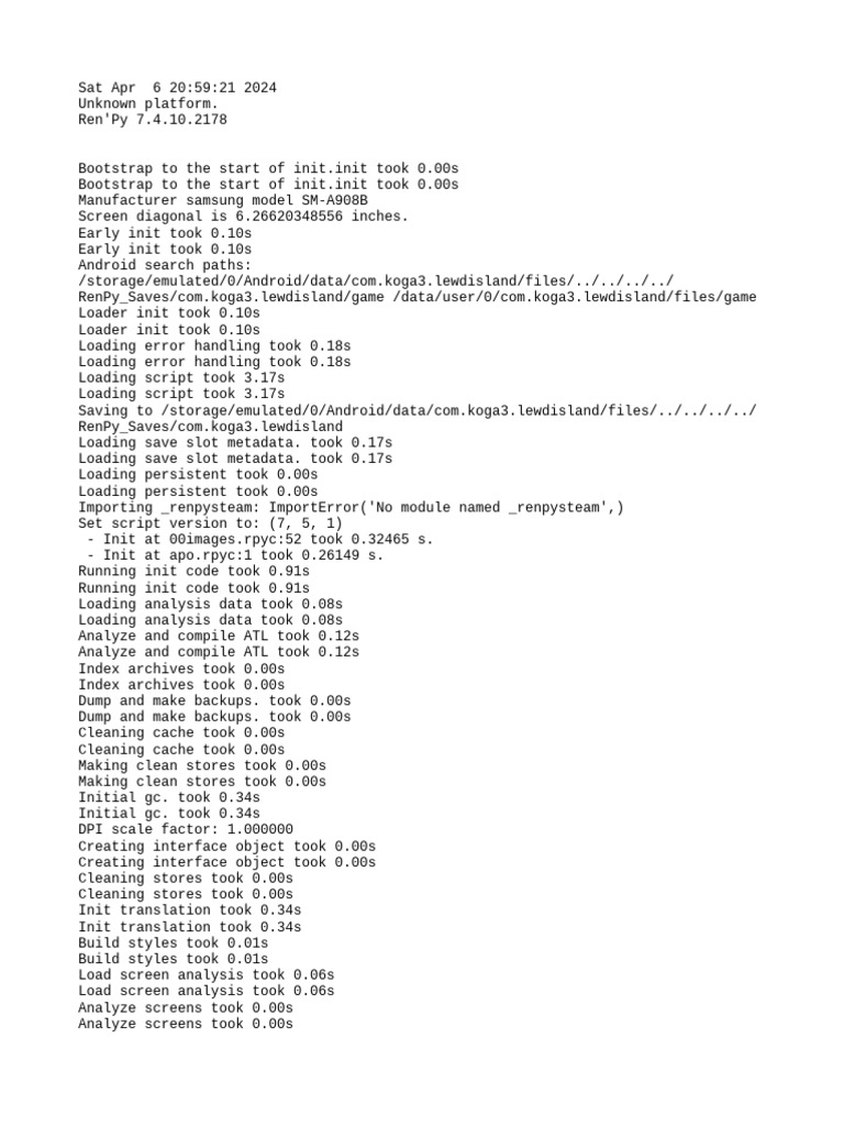 Log | PDF | Booting | Android (Operating System)