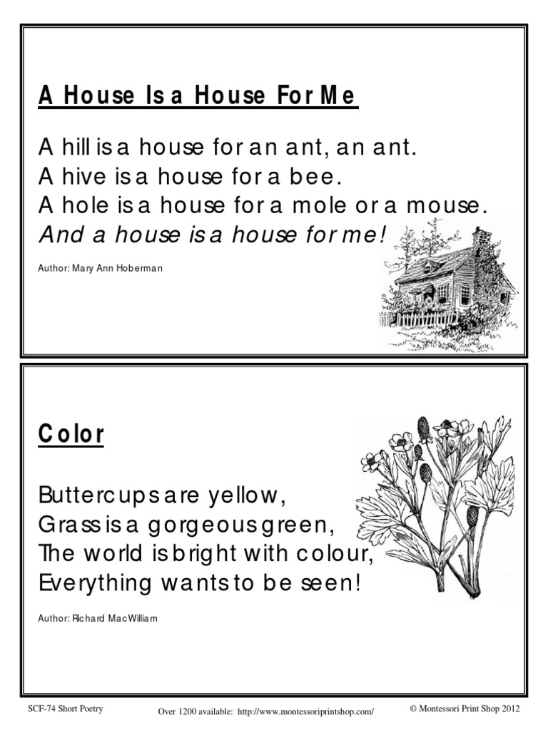 Short Poems for Kids by Mary Ann Hoberman | PDF