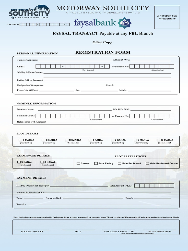 Motorway-South-City-Application-Form-2023-1 | PDF