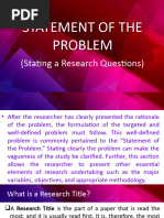 07 Practical Research 1 - Statement of The Problem | PDF | Question ...