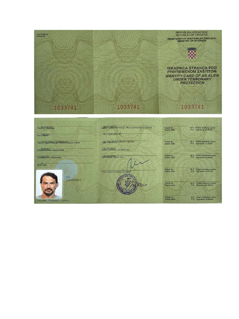 Croatian Residence Permit MVN 04.03.2024 | PDF