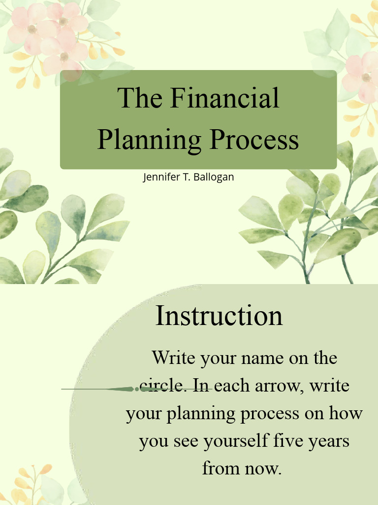 Financial Planning Process Pdf Working Capital Financial Plan