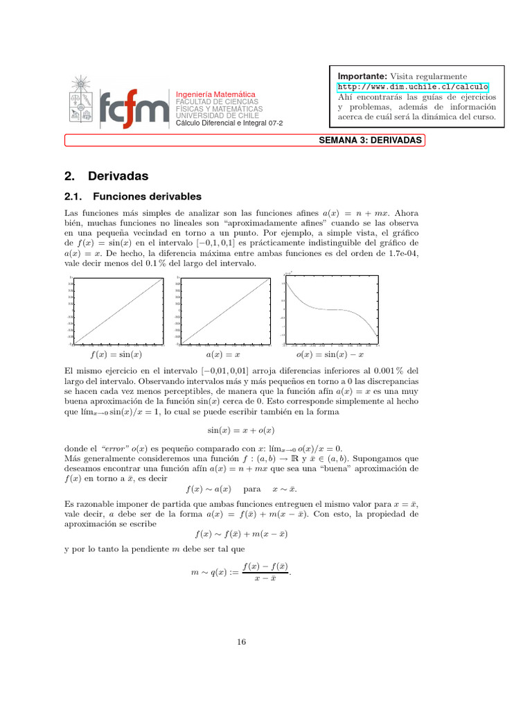 Derivadas: Definición y Ejemplos | PDF | Derivado | Función (Matemáticas)
