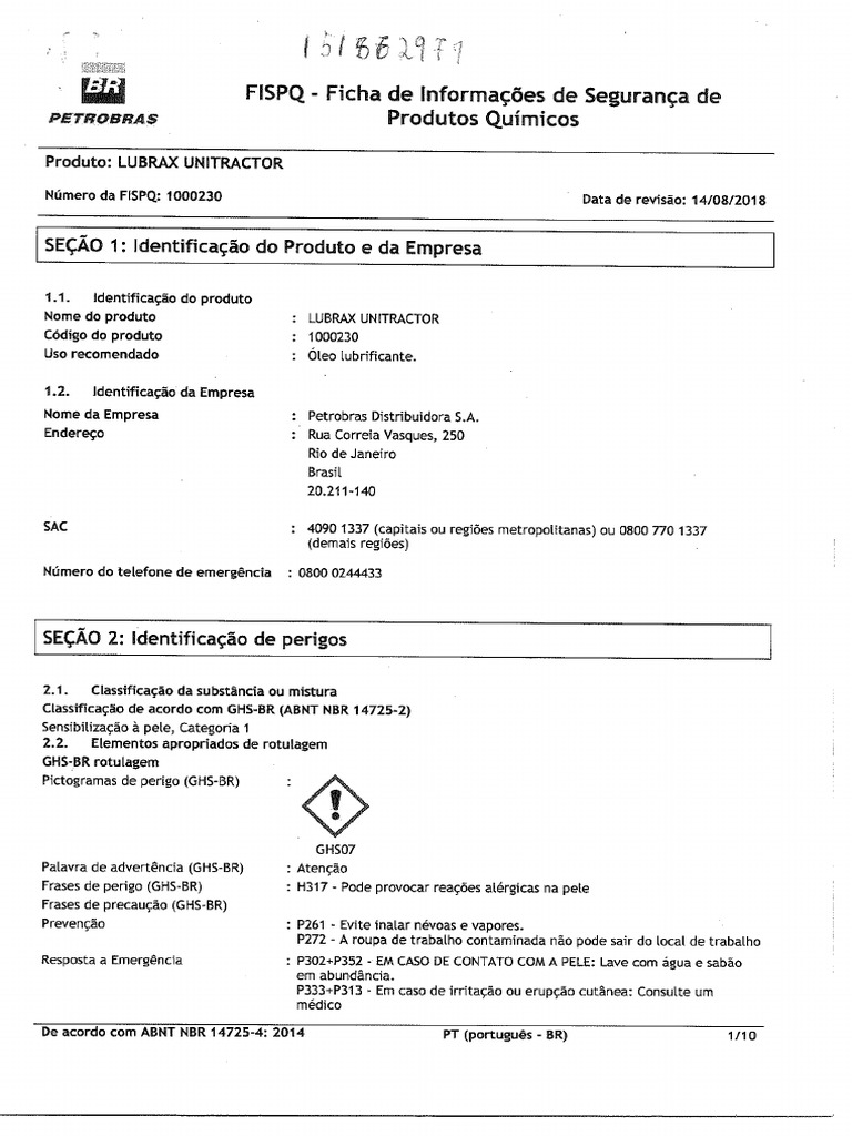 Fispq - Lubrax Unitractor | PDF
