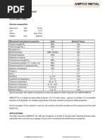 Ampcoloy 83: Technical Data Sheet | PDF | Electrical Resistivity And ...