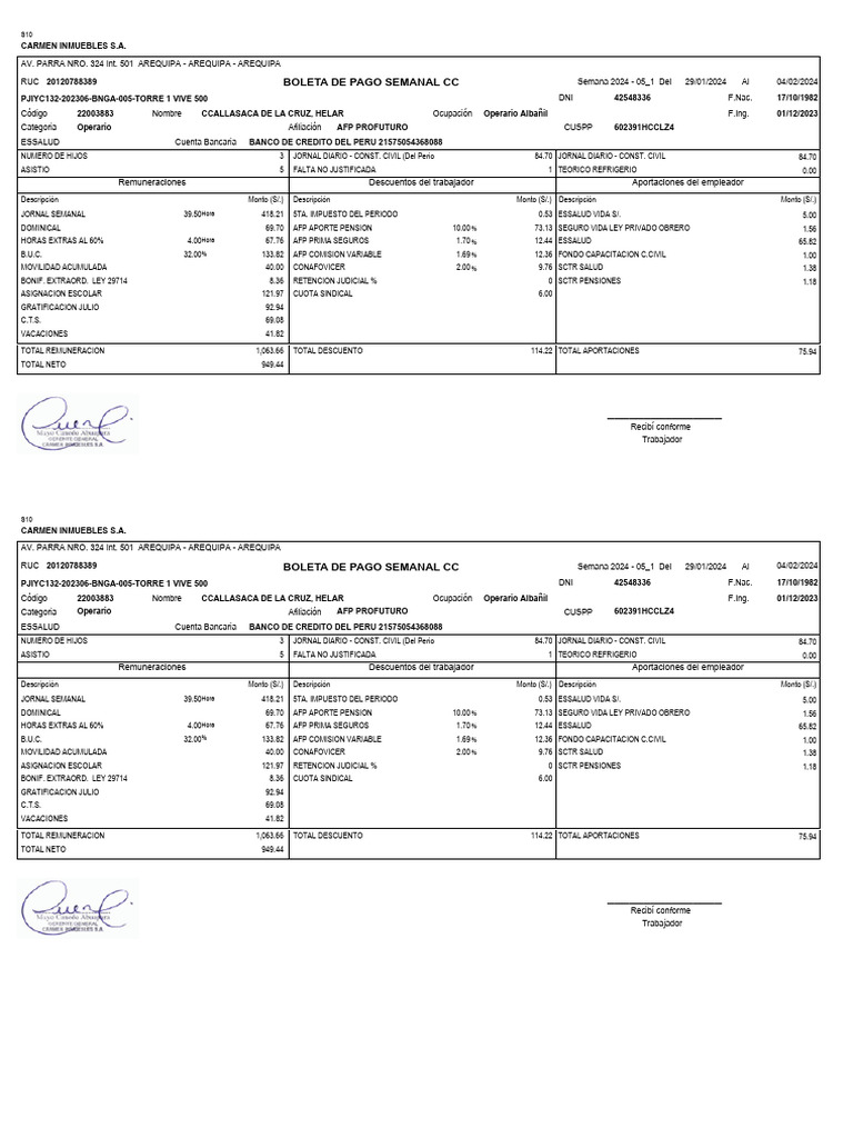 Boletas CC Sem 29.01 - 04.02 Vive 500 Torre 1-20 | PDF | Pensión ... Boletas CC Sem 29.01 - 04.02 Vive 500 Torre 1-20 | PDF | Pensión ...