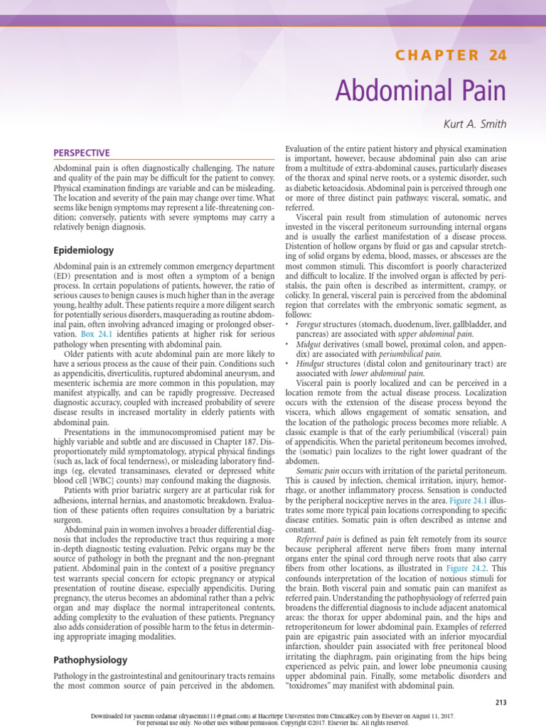 Abdominal Pain | PDF | Pain | Nausea