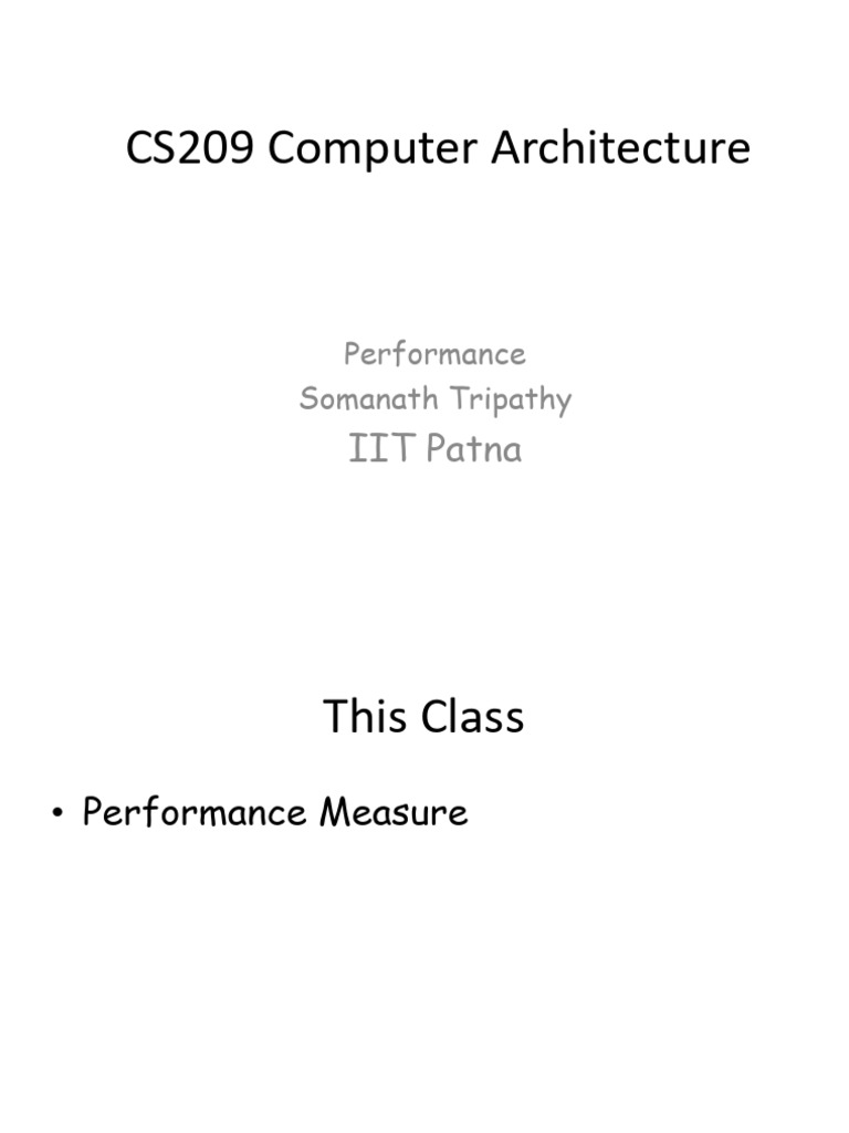 05_Performance | PDF | Central Processing Unit | Computer Architecture