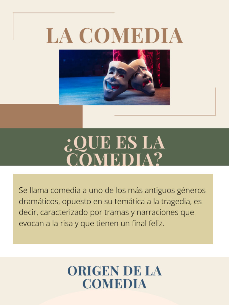 Tipos de Comedia y sus Características | PDF | Comedia