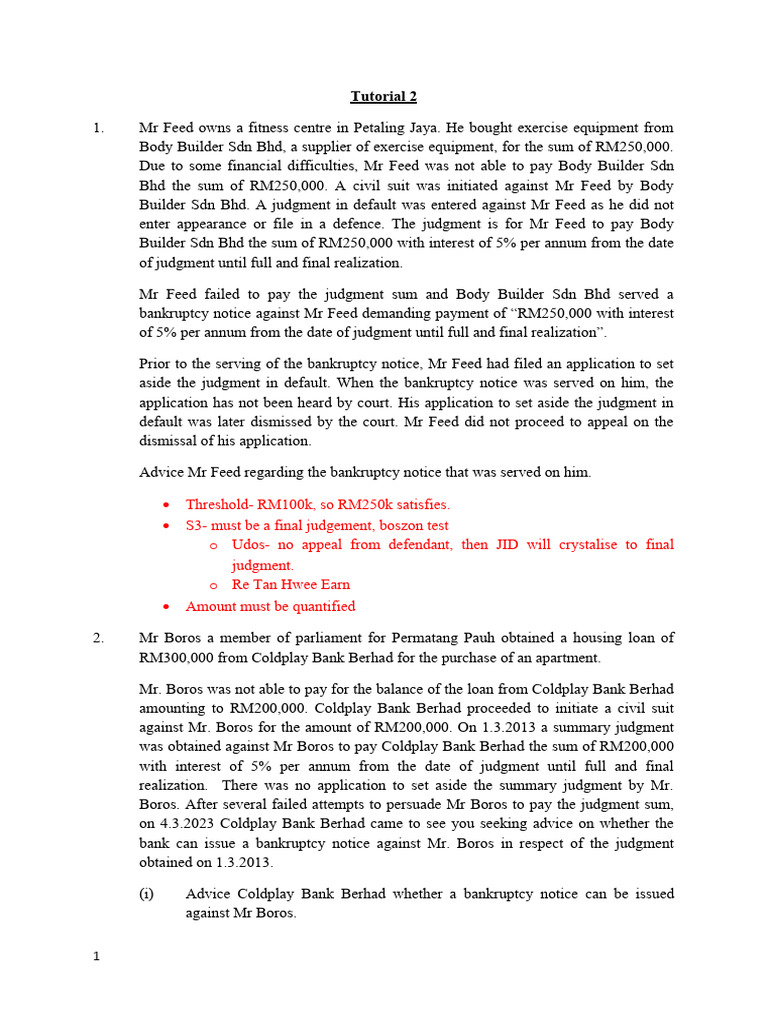 Tutorial 2-2 | Download Free PDF | Debt | Interest