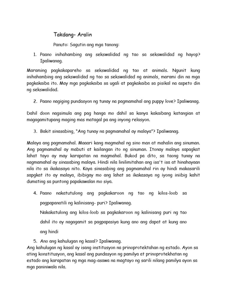 Takdang Aralin | PDF