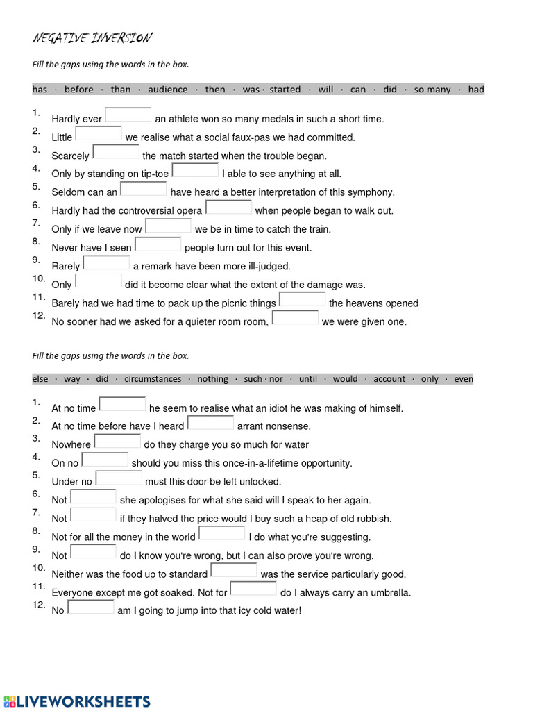 Inversion 2 | PDF | Language Arts & Discipline | Art