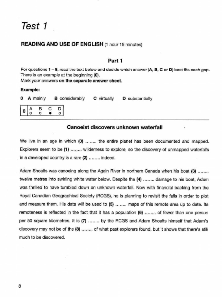 Advanced Reading & Use of English Homework - February | PDF