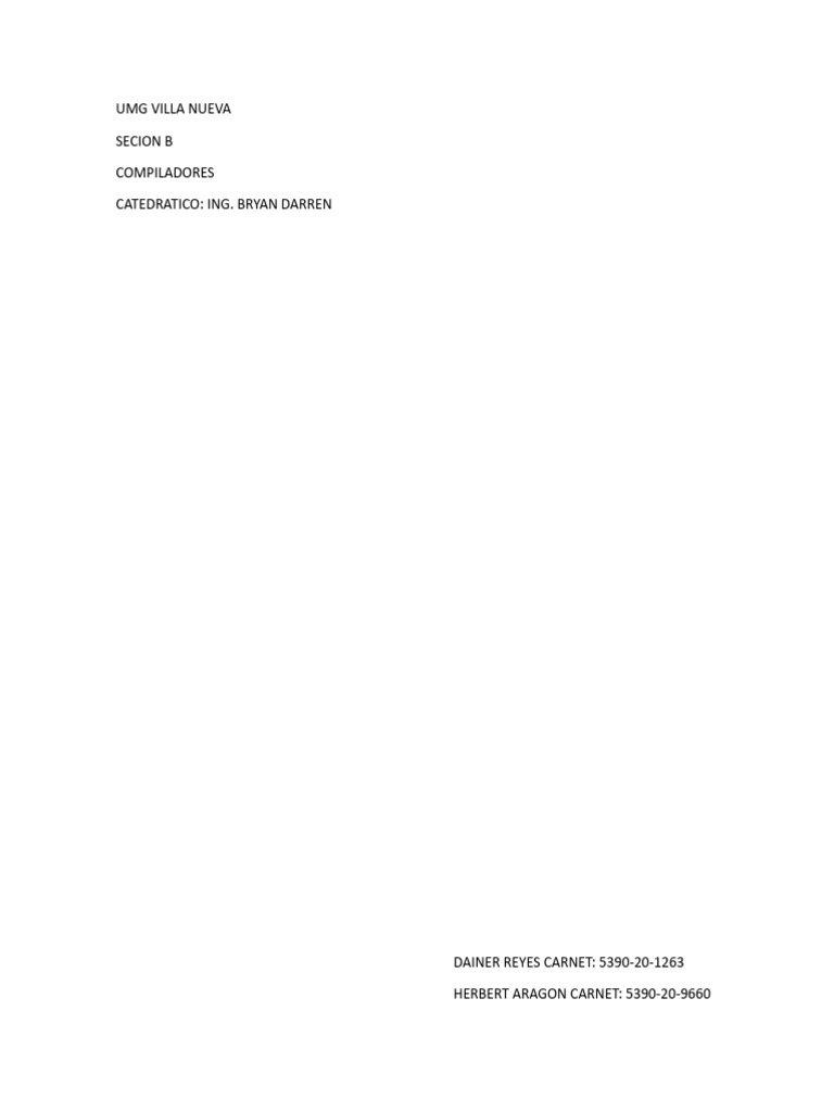 PROYECTO COMPILADORES PYTHON | PDF PROYECTO COMPILADORES PYTHON | PDF