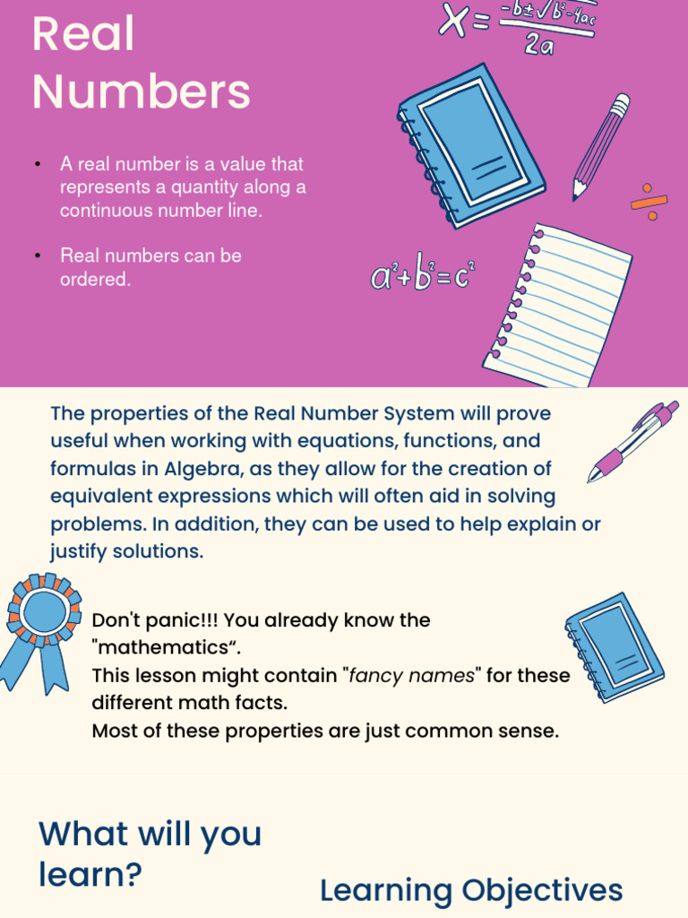 1 Real Numbers A | PDF | Numbers | Division (Mathematics)