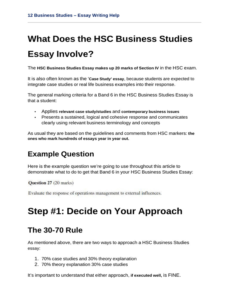 Business Studies Essay Structure Help | Download Free PDF | Essays | Theory