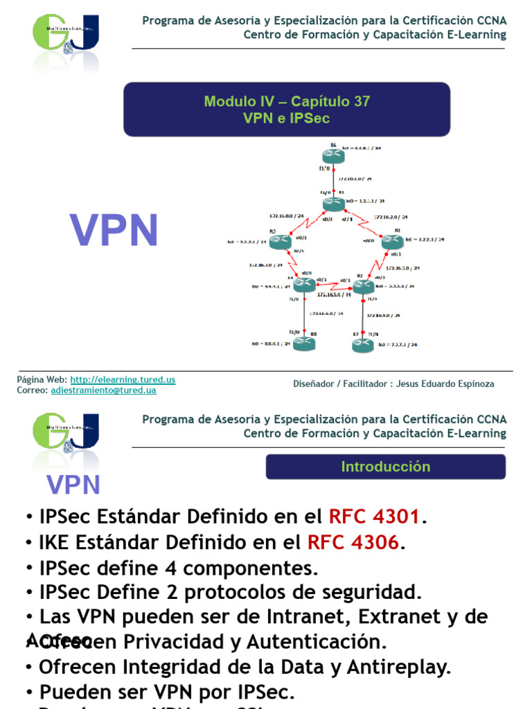 Presentacion CCNA Cap37 VPN IPSec v1.0-01012018 | PDF | Red privada virtual | Transport Layer ...