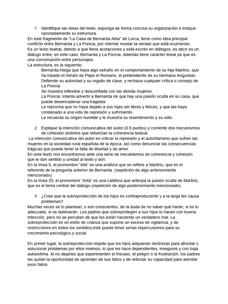 Casa Bernarda Alba 2ºtexto | PDF